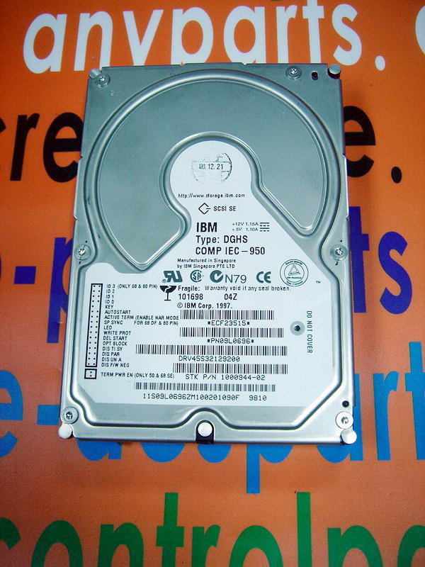 IBM Hard Drive DGHS / COMP IEC-950 / 09L0696 50PIN 4.5GB - PLC DCS ...