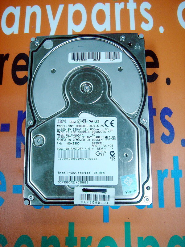 IBM Hard Drive DDRS-39130 / 00K3990 9.1GB 68PIN - 裕益科技自動化設備可程式編碼器PLC分散式 ...