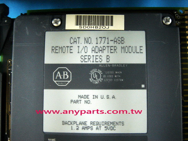 A-B PLC Allen Bradley 1771 Programmable Controller CPU:1771-ASB Remote ...