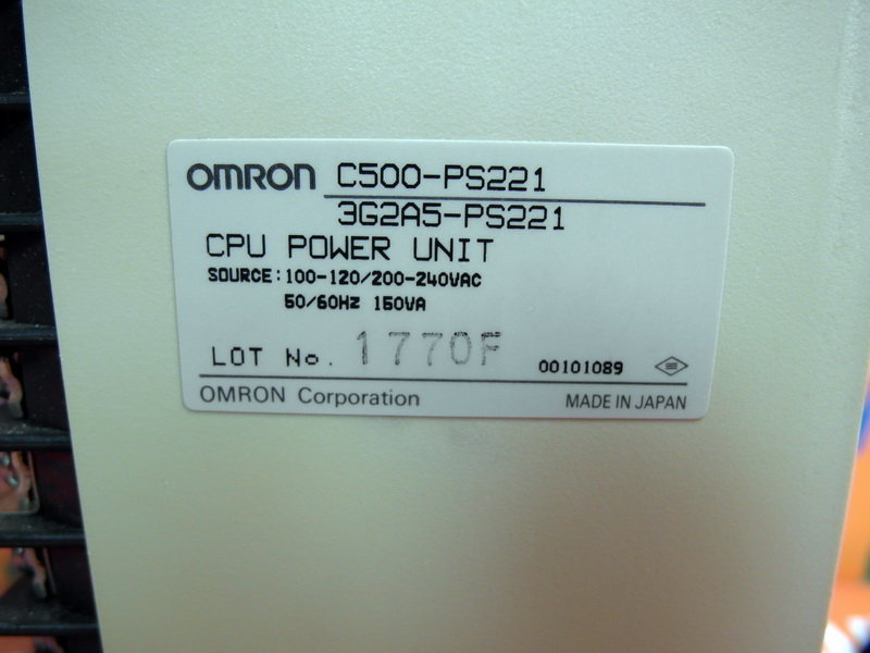 OMRON C500-PS221 CPU POWER UNIT - 裕益科技自動化設備可程式編碼器PLC分散式控制系統DCS