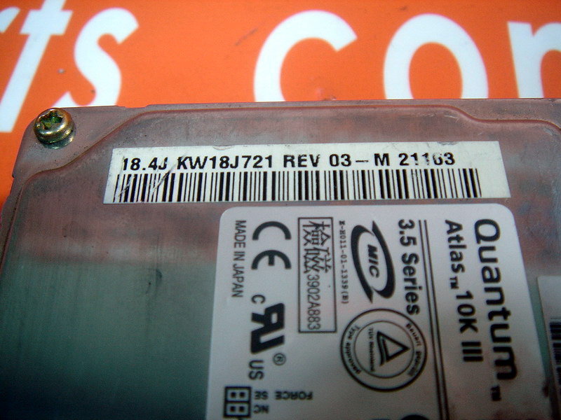 Quantum Hard drive KW18J721 ATLAS 10K Ⅲ 18GB - 裕益科技自動化設備可程式編碼器PLC分散式控制系統DCS
