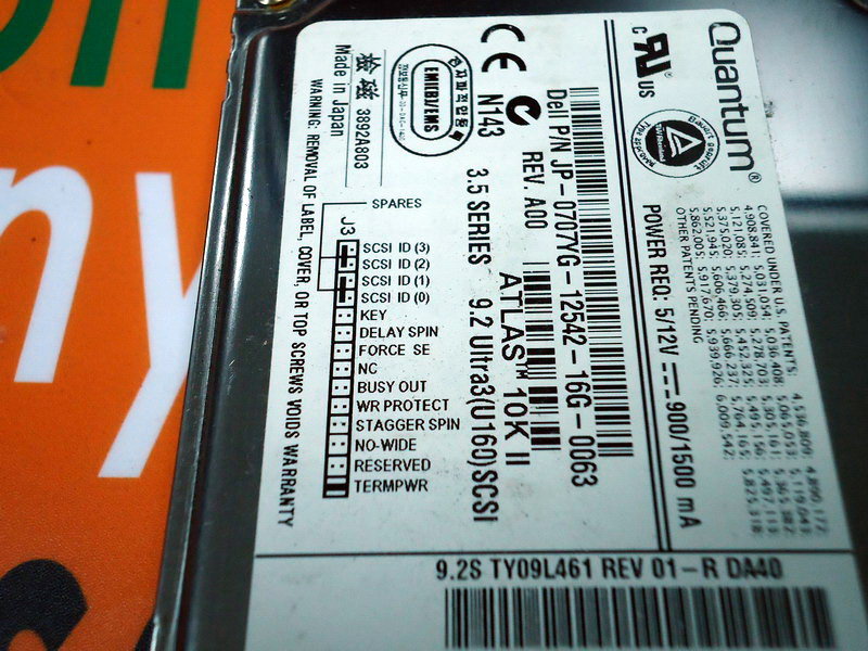 Quantum Hard drive TY09L461 ATLAS 10K Ⅱ 9GB - 裕益科技自動化設備可程式編碼器PLC分散式控制系統DCS