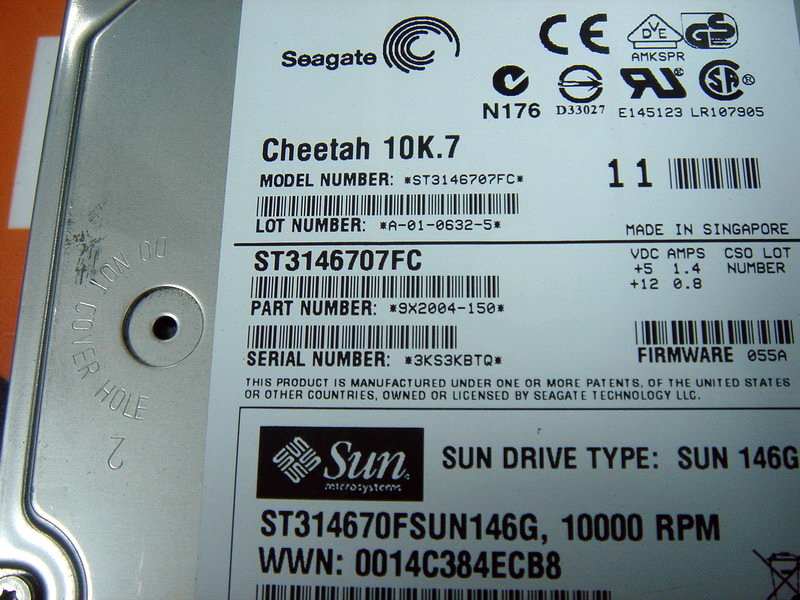 Hard drive Seagate ST3146707FC 146GB SCSI / 9X2004-150 / SUN ST314670F ...