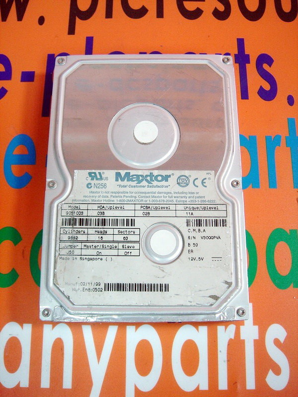 Maxtor Hard Drive 90510D3 5.1GB / 3.5inch - PLC DCS SERVO Control MOTOR ...