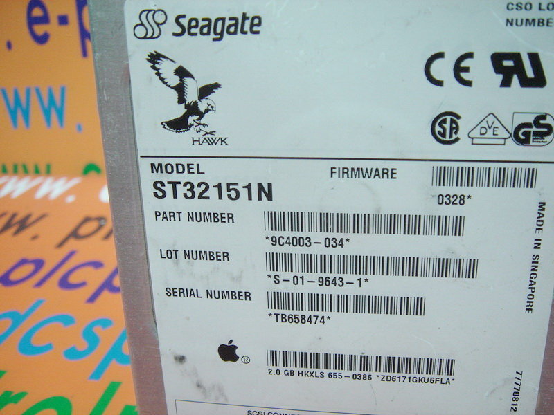 Seagate Hard Drive ST32151N / 9C4003-034 2.1GB / 50PIN - PLC DCS SERVO ...