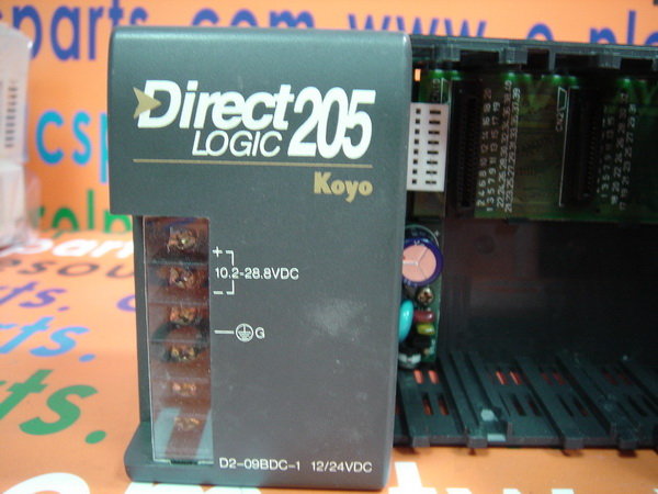 KOYO DIRECT LOGIC 205 BASE 9SLOT W/ INTERNAL 24VDC POWER SUPPLY D2 ...