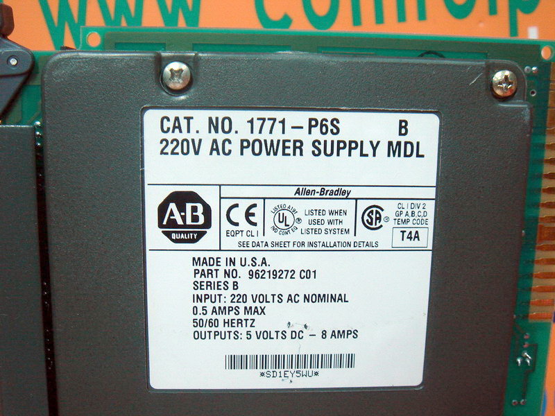 A-B 1771-P6S B - 裕益科技自動化設備可程式編碼器PLC分散式控制系統DCS