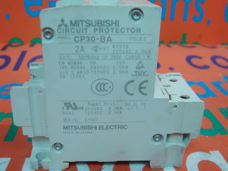 MITSUBISHI CIRCUIT PROTECTOR CP30-BA 2A POLE2 - 裕益科技自動化設備可程式編碼器PLC分散式控制 ...