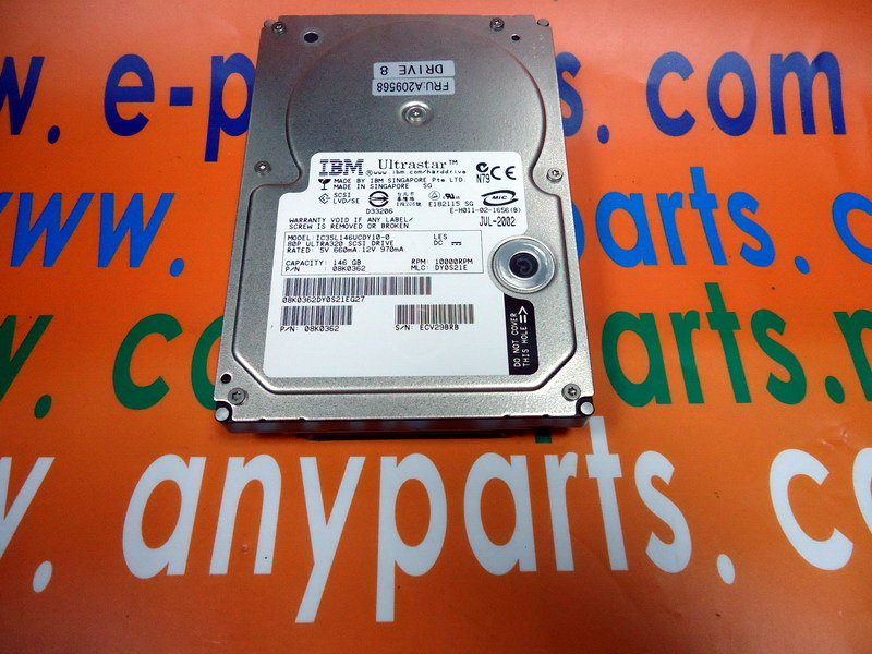 Hard drive IBM IC35L146UCDY10-0 / P/N 08K0362 80pin ULTRA320 SCSI DRIVE ...