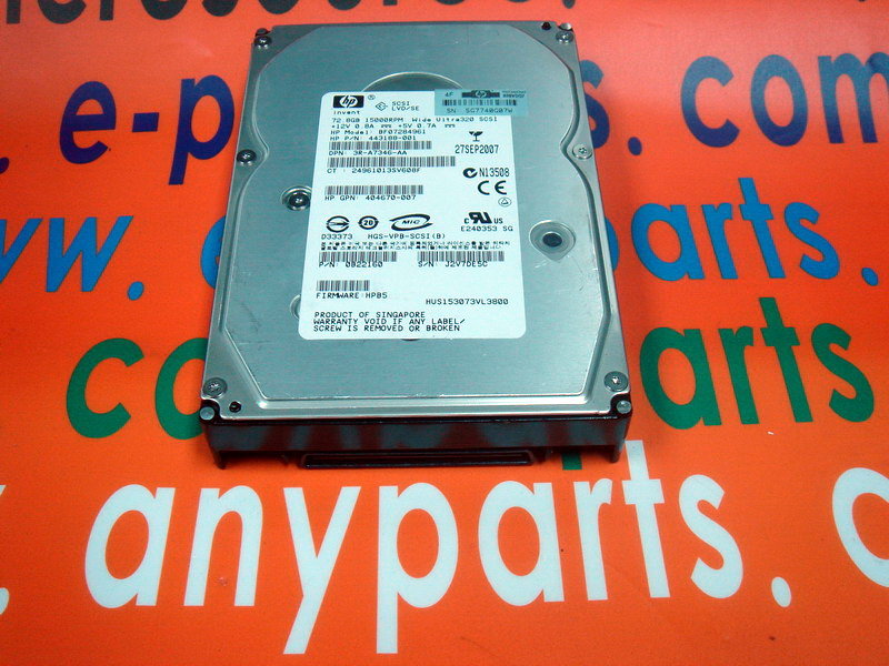 Hard drive HP BF07284961 / 443188-001 WIDE ULTRA320 SCSI 72.8GB - PLC ...