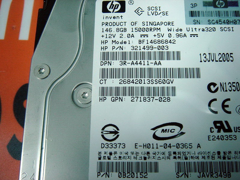 Hard drive HP BF14686842 /321499-003 / HITCAHI 0B20152 ...