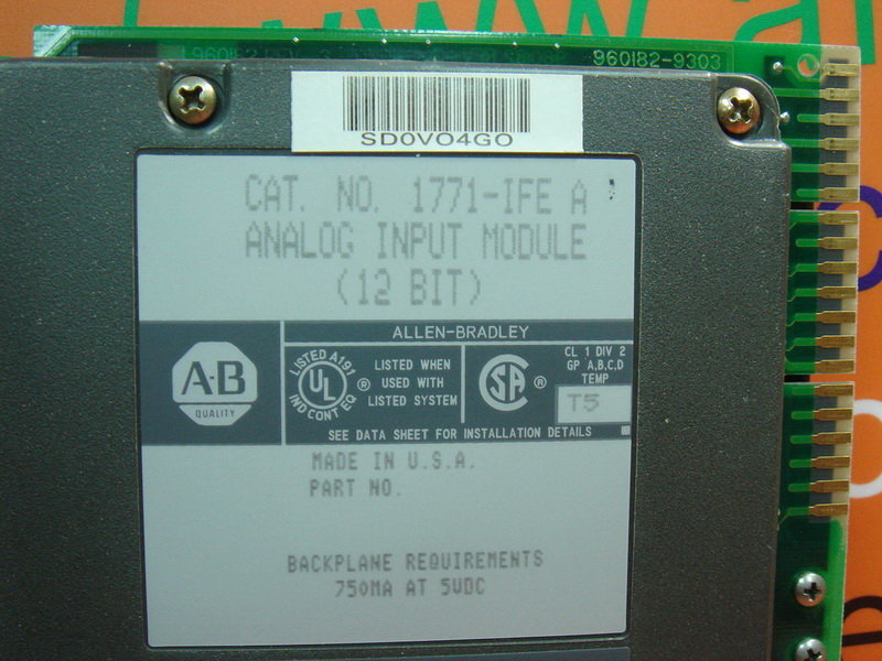 A-B 1771-IFE A - PLC DCS SERVO Control MOTOR POWER SUPPLY IPC ROBOT