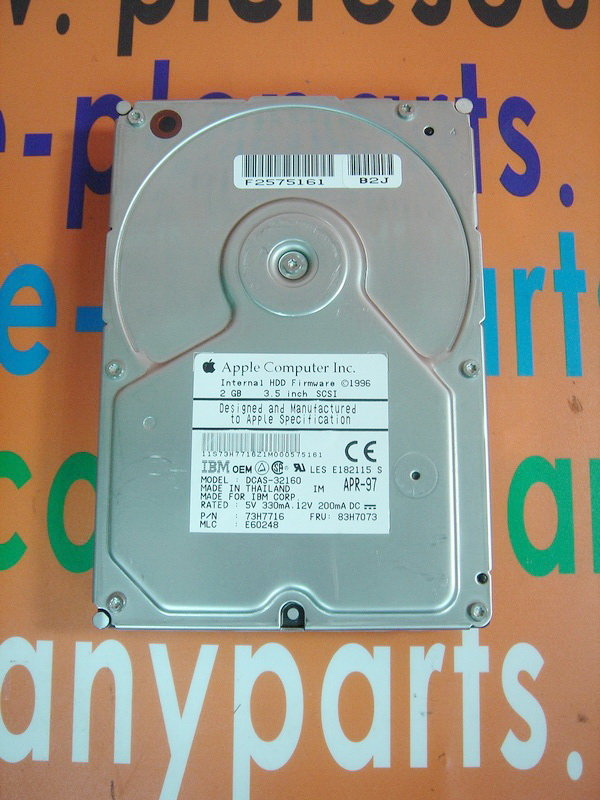 IBM Hard Drive DCAS-32160 / 73H7716 2GB / 50pin - 裕益科技自動化設備可程式編碼器PLC分散式 ...