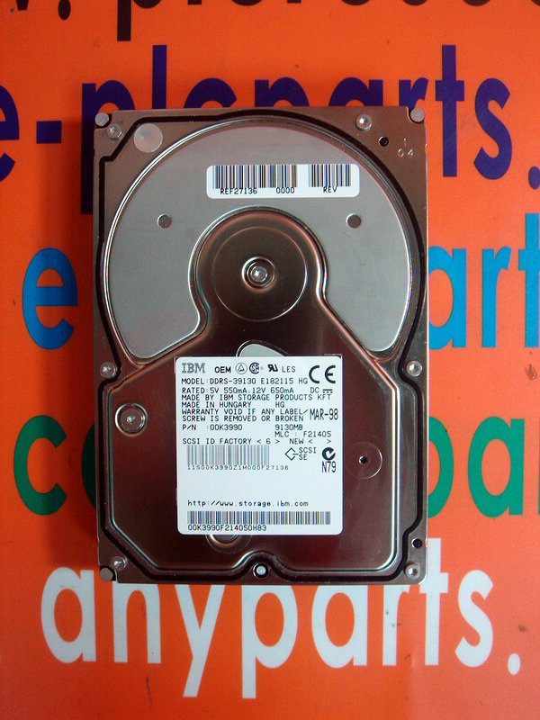 IBM Hard Drive DDRS-39130 / 00K3990 9.1GB / 68PIN - 裕益科技自動化設備可程式編碼器PLC ...