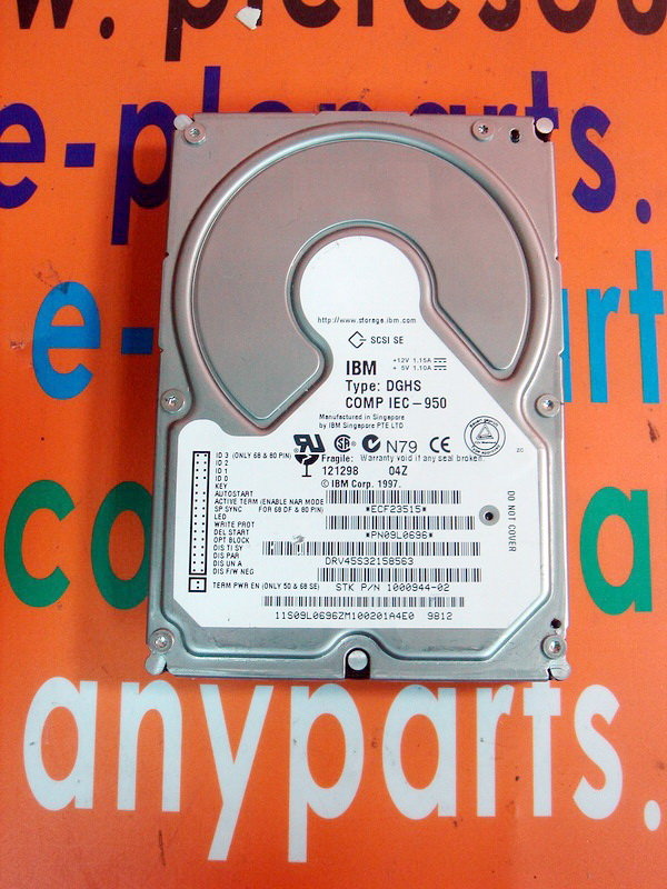 IBM Hard Drive DGHS COMP IEC-950 / 09L0696 4.3GB / 7200RPM / 50PIN ...