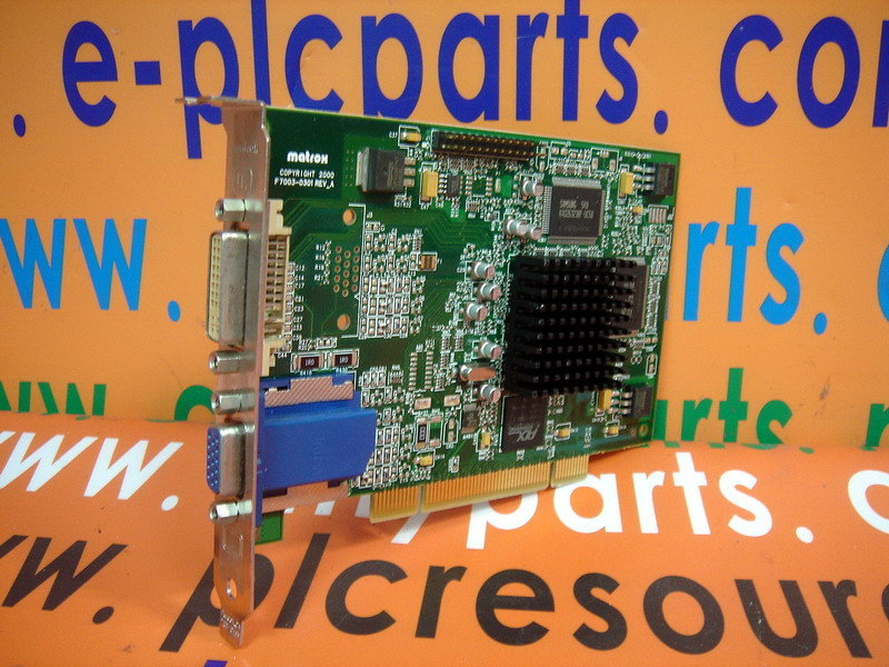 Matrox F7003-0301 REV_A 32MB PCI VGA/DVI Graphics card - PLC DCS SERVO ...