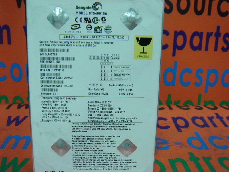 SEAGATE ST340015A - 裕益科技自動化設備可程式編碼器PLC分散式控制系統DCS