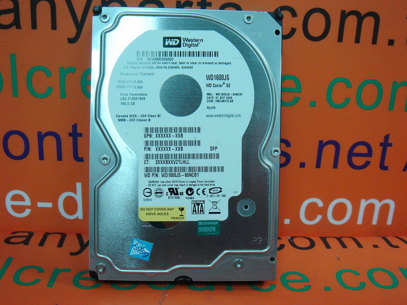 WESTERN DIGITAL WD1600JS-60NCB1 160GB SATA - 裕益科技自動化設備可程式編碼器PLC分散式控制系統DCS