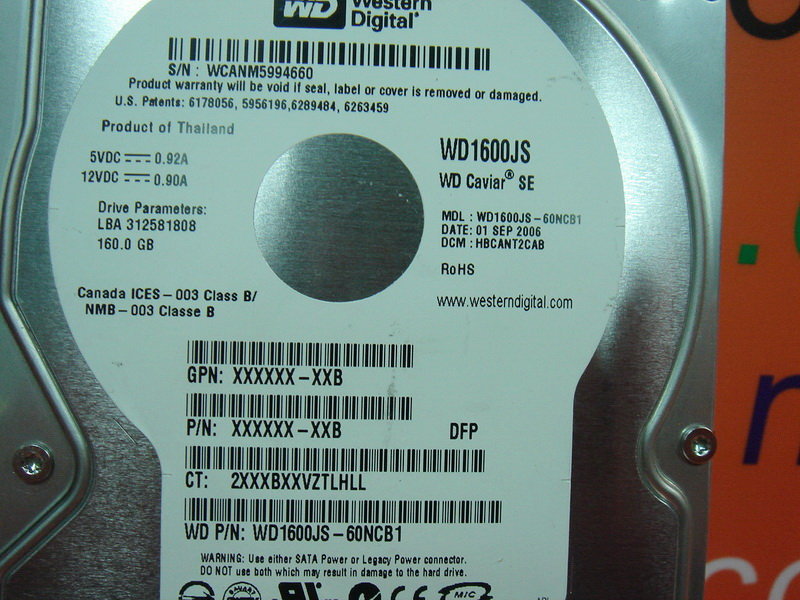 WESTERN DIGITAL WD1600JS-60NCB1 160GB SATA - 裕益科技自動化設備可程式編碼器PLC分散式控制系統DCS