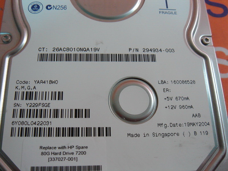 MAXTOR YAR41BWO / 160086528 80GB IDE - 裕益科技自動化設備可程式編碼器PLC分散式控制系統DCS