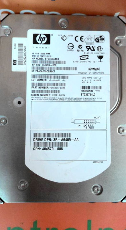 HP BF0368A4CA 36.4 GB 15000 RPM SCSI Hard Drive - PLC DCS SERVO Control ...