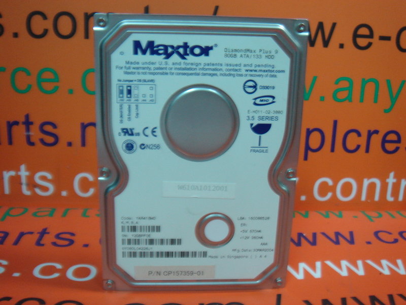 MAXTOR YAR41BW0 80GB IDE Hard Disk Drive - 裕益科技自動化設備可程式編碼器PLC分散式控制系統DCS