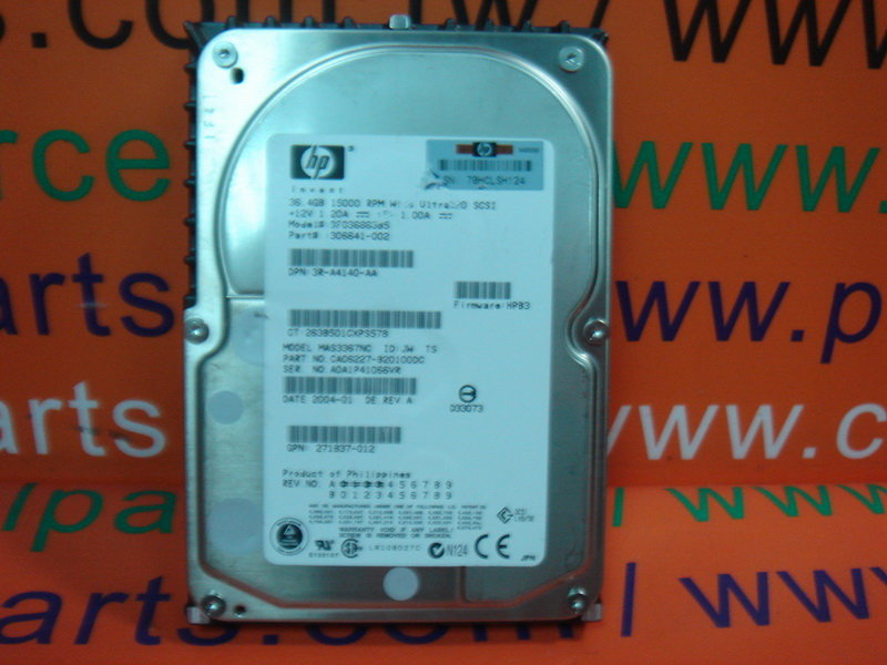 HP BF036863B5 36.4GB SCSI Hard Disk - 裕益科技自動化設備可程式編碼器PLC分散式控制系統DCS