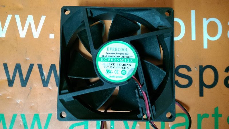EVERCOOL EC8025M12S 80mmX25mm IDE CASE FAN - 裕益科技自動化設備可程式編碼器PLC分散式控制系統DCS