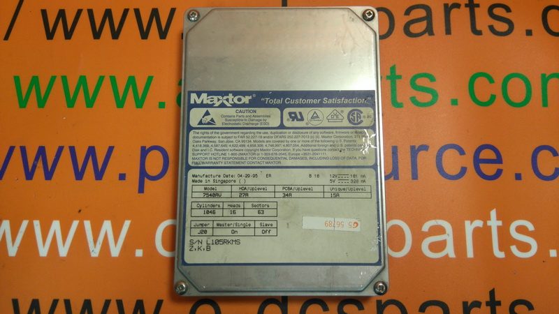 MAXTOR HARD DRIVE 500MB 7540AV - 裕益科技自動化設備可程式編碼器PLC分散式控制系統DCS