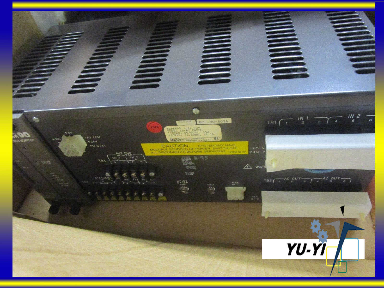 BAILEY POWER ENTRY POWER SUPPLY IEPEP03 - PLC DCS SERVO Control MOTOR ...