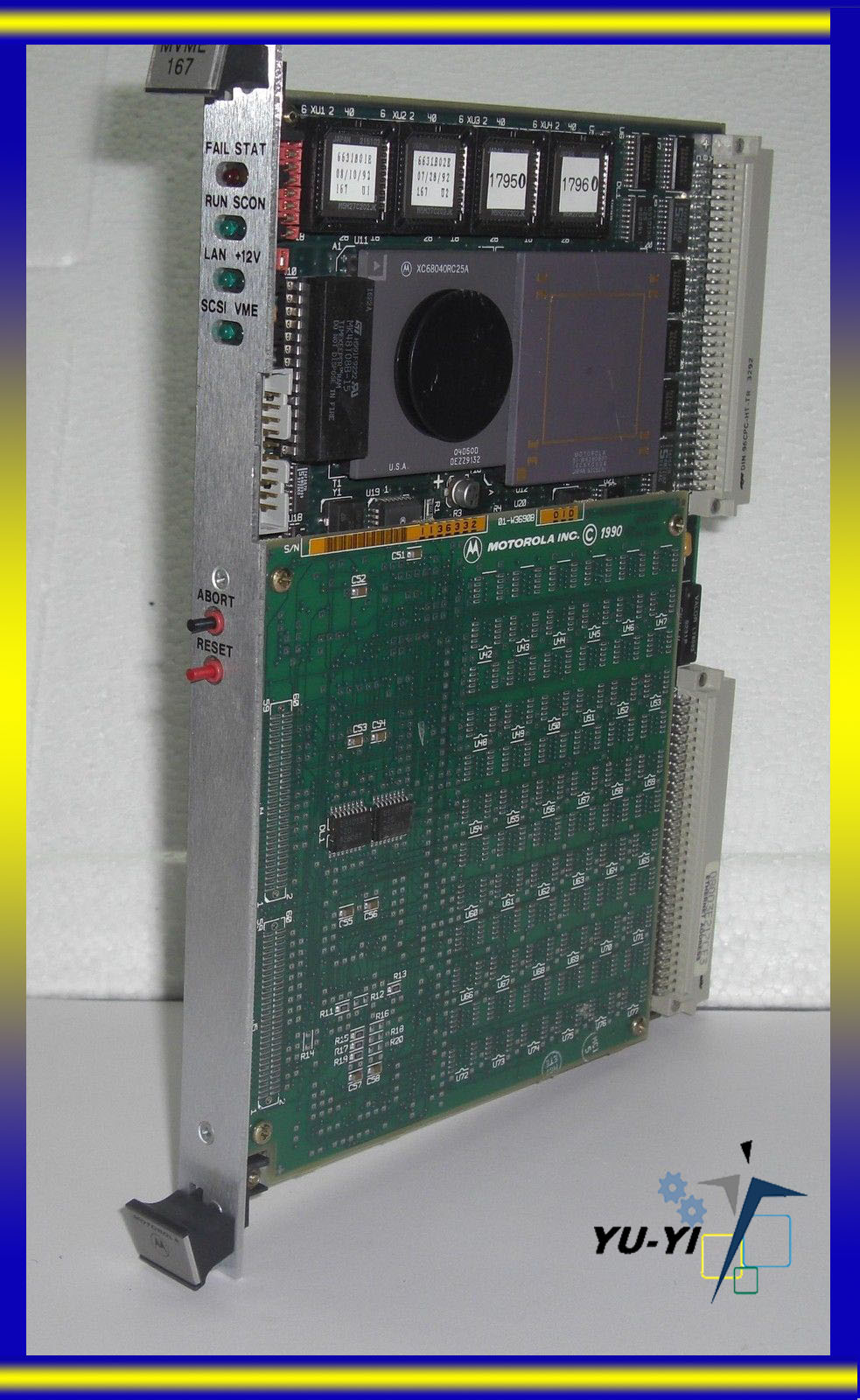 Motorola MVME 167 01-W3632B-01F & 01-W3690B-01D - PLC DCS SERVO Control MOTOR POWER SUPPLY IPC ROBOT