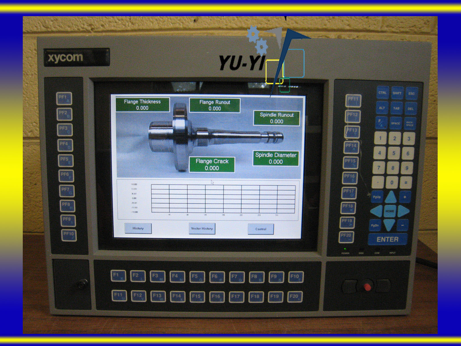 XYCOM 9465 KPM PC AT Flat Panel Industrial Computer Operator Interface ...