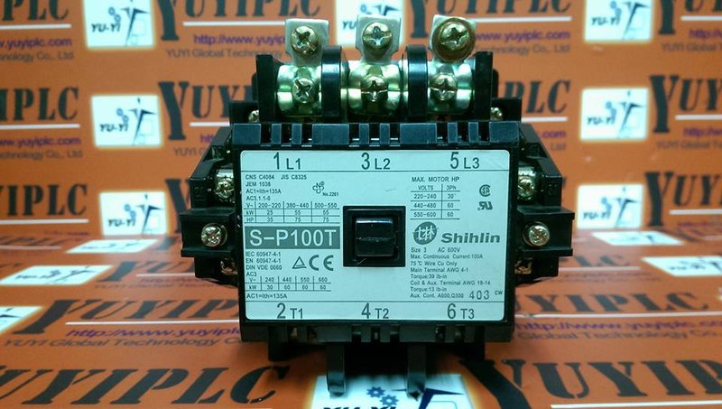 SHIHLIN MAGNETIC CONTACTOR S-P100T - 裕益科技自動化設備可程式編碼器PLC分散式控制系統DCS