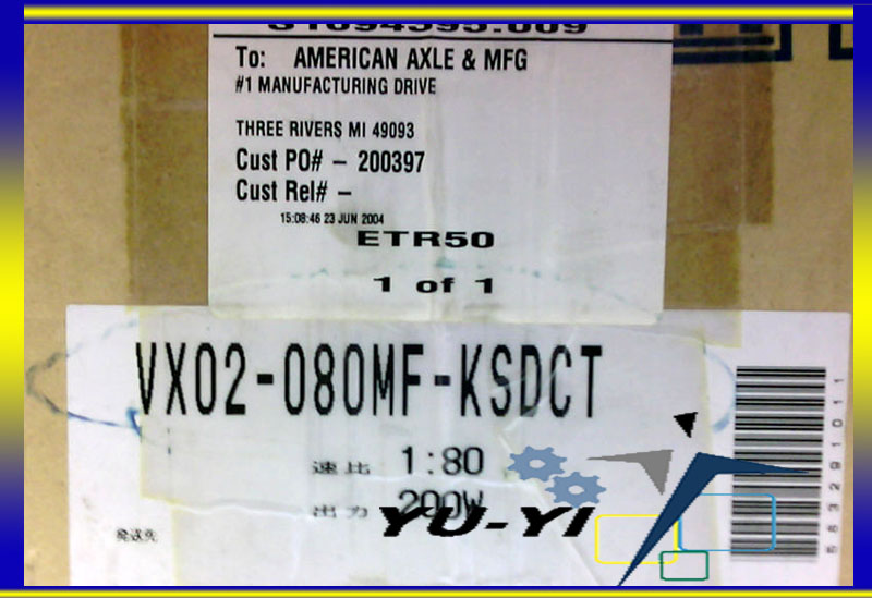 FUJI ELECTRIC VX02-080MF-KSDCT SERVO MOTOR 200W 3PH 4P 1.1A - PLC DCS SERVO Control MOTOR POWER ...