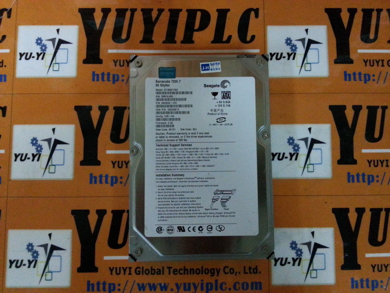 SEAGATE ST380817AS 80GB HARD DRIVE - 裕益科技自動化設備可程式編碼器PLC分散式控制系統DCS