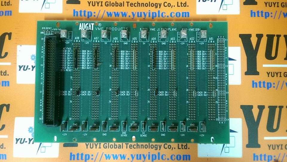AUGAT 9 POS VME J1 BACKPLANE 8160-VME109H - PLC DCS SERVO Control MOTOR ...
