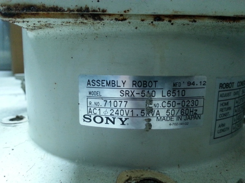 SONY SRX-510 L6510 ASSEMBLY ROBOT﻿ - 裕益科技自動化設備可程式編碼器PLC分散式控制系統DCS