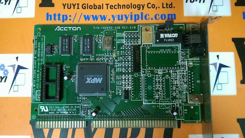 ACCTON P/N: 142650-400 REV:01D ISA NETWORK CARD - 裕益科技自動化設備可程式編碼器PLC分散式 ...