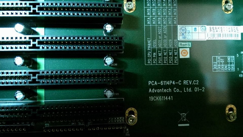 ADVANTECH 610H PCA-6114P4-C REV.C2 BACKPLANE - PLC DCS SERVO Control ...
