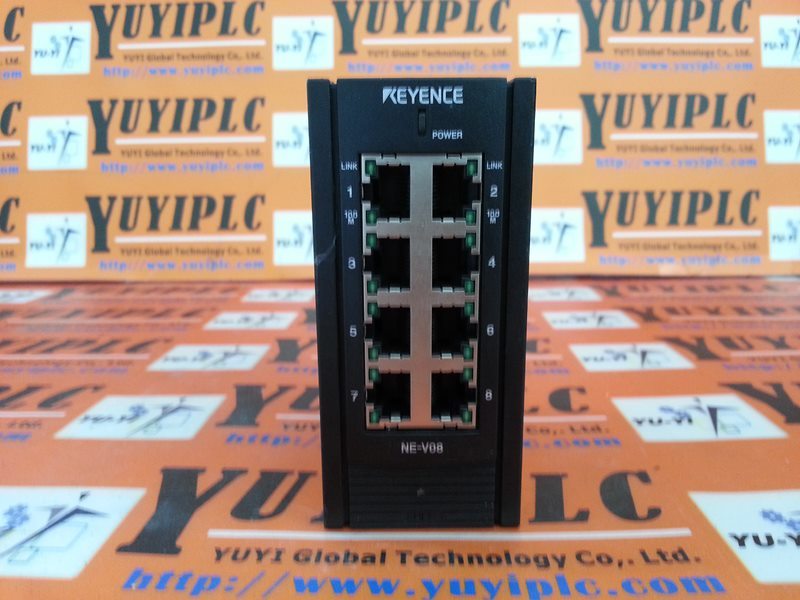 KEYENCE NE-V08 8PORT FAST ETHERNET SWITCH - PLC DCS SERVO Control MOTOR ...
