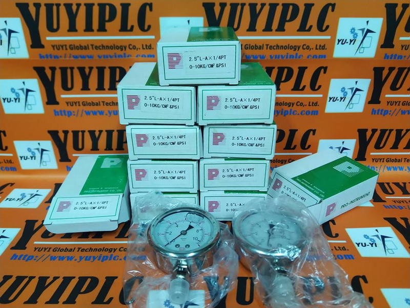 PRO-INSTRUMENT 2.5"L-AX1/4PT LIQUID PRESSURE GAUGR - PLC DCS SERVO ...
