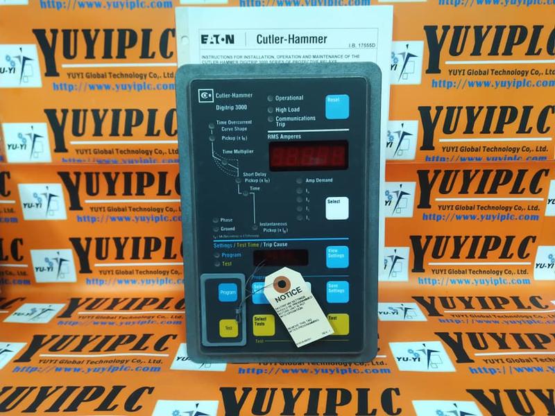 EATON CUTLER-HAMMER DT3000 PROTECTIVE RELAY - 裕益科技自動化設備可程式編碼器PLC分散式控制系統DCS