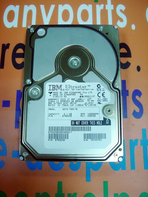 IBM Hard Disk DDYS-T09170 / 07N3250 9.1GB 80PIN - 裕益科技自動化設備可程式編碼器PLC分散式 ...
