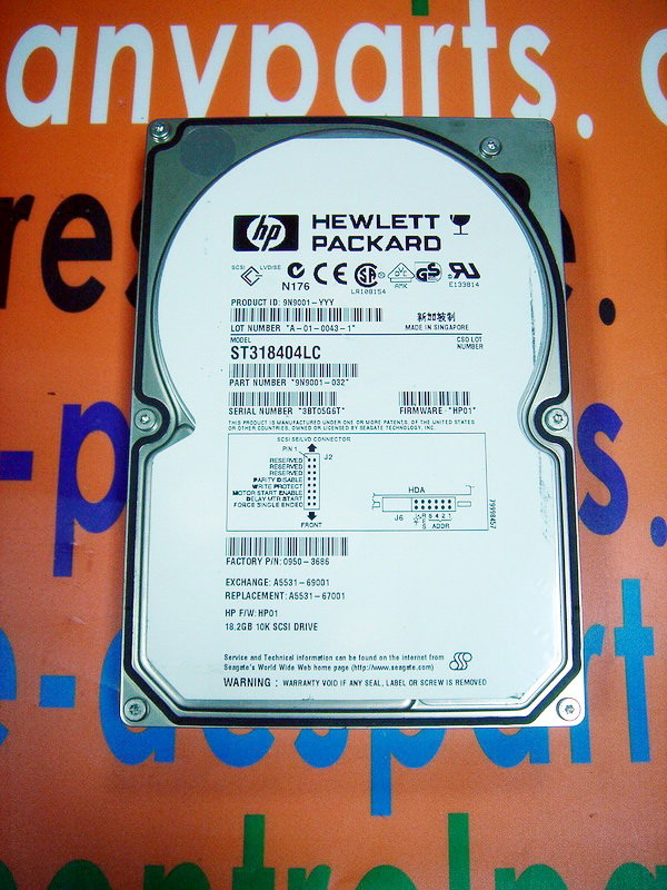Seagate Hard Drive ST318404LC / 9N9001-032 18GB 80PIN - 裕益科技自動化設備可程式編碼器 ...