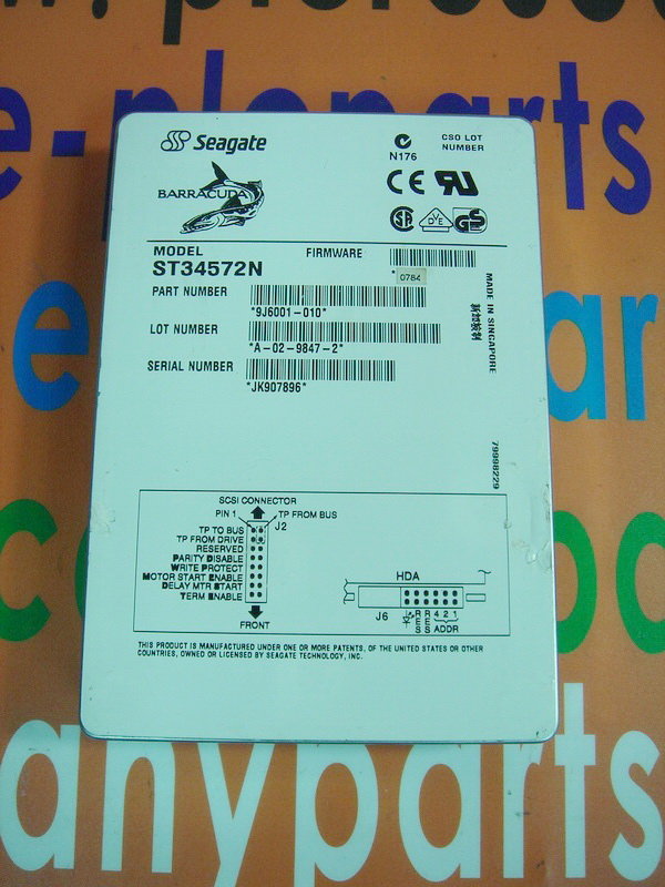 Seagate Hard Drive ST34572N / 9J6001-010 4GB / 7200RPM / 50pin - 裕益科技 ...