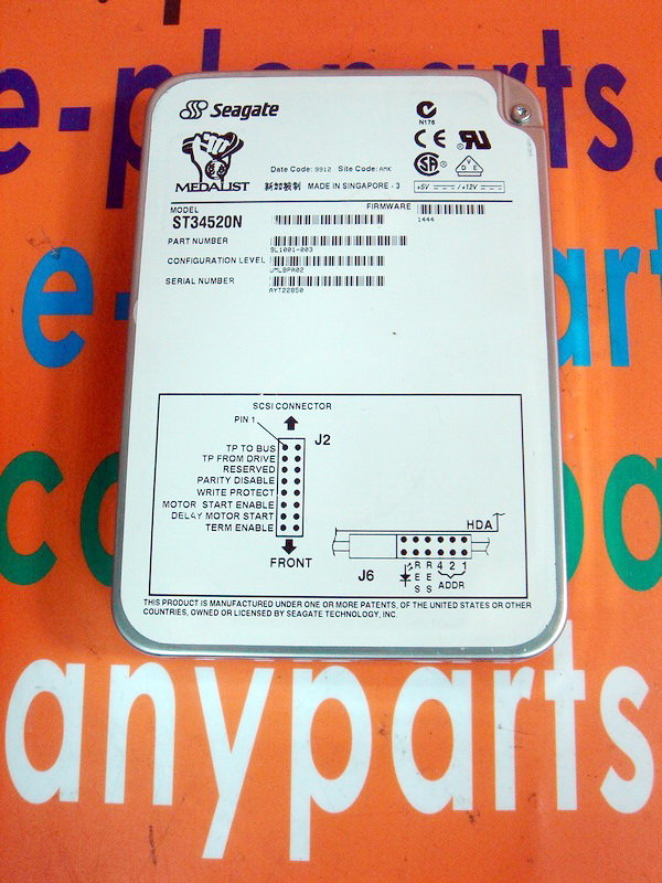Seagate Hard Drive ST34520N 4.55GB / 50PIN - PLC DCS SERVO Control ...