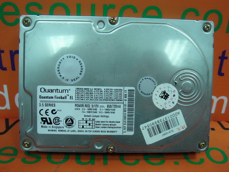 QUANTUM FIREBALL 5.1AT EL51A013 REV 01-BA08.11 5.1GB IDE - PLC DCS ...